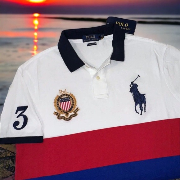 Polo Ralph Lauren | Shirts | Polo Ralph Lauren Usa Flag Crest Big Pony ...